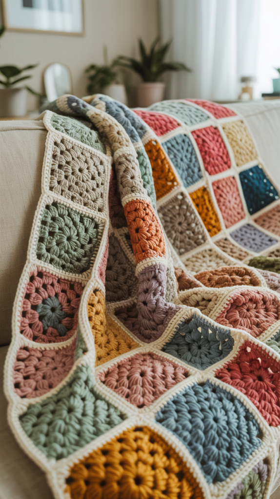 Decke Aus Granny Squares Hakeln